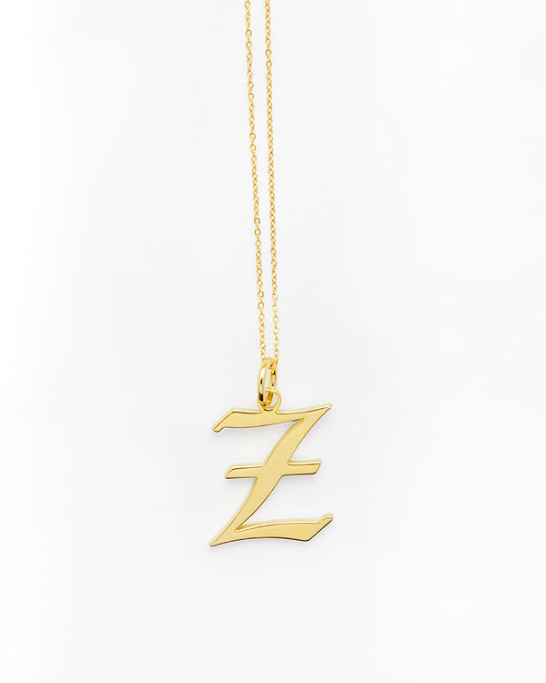 Gold Letter Z Necklace - Reliquia Collective